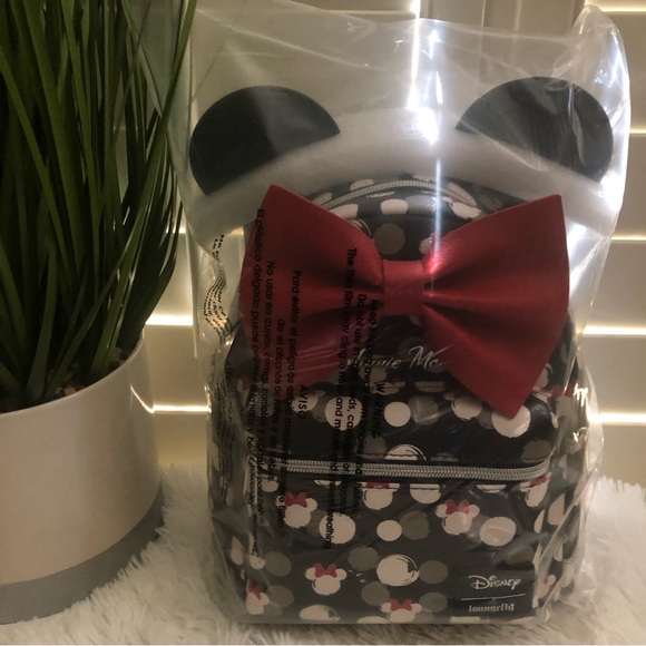 Loungefly | Bags | Loungefly Nwt Disney Mini Mouse Ears Backpack | Poshmark
